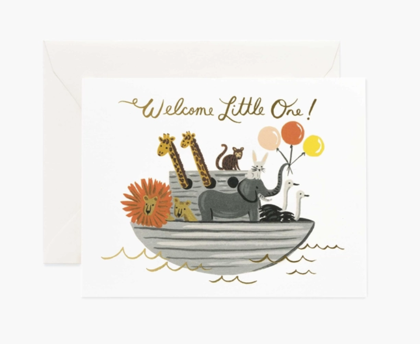 Welcome Little One - Noah's Ark Card – Ollie & Lloyd
